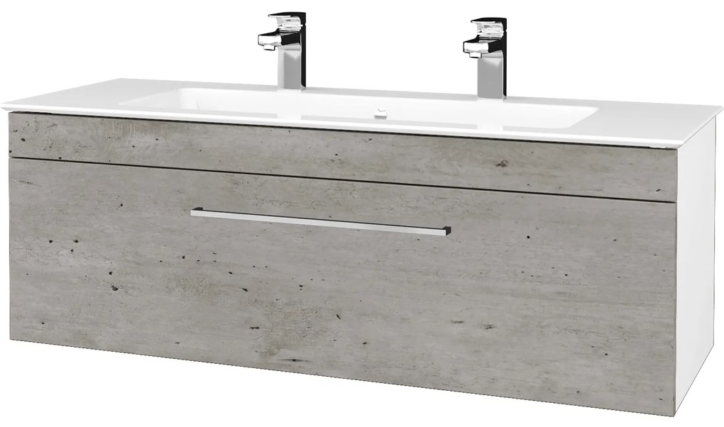 Dřevojas Koupelnová skříň ASTON SZZ 120 Varianta: N01 Bílá lesk / Úchytka T02 / D17 Colorado