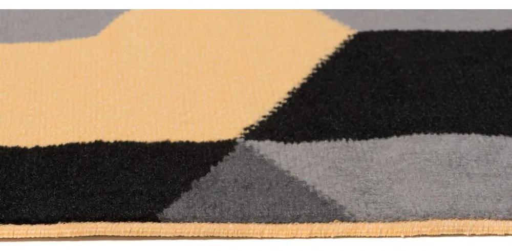 Kusový koberec PP Elma šedožlutý 80x150cm