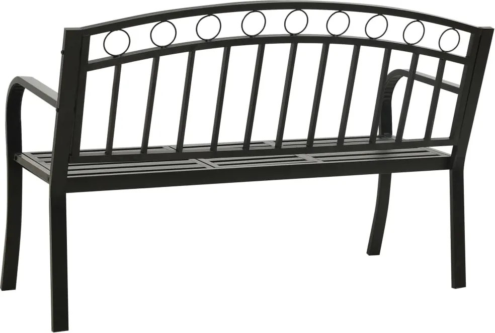 Zahradní lavice se stolkem černá 120 cm ocel 319584