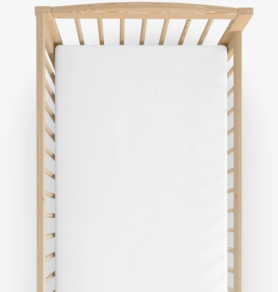 Goldea nepropustné jersey prostěradlo do dětské postýlky - bílé 60 x 120 cm