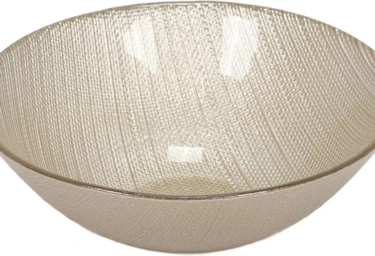 Skleněná mísa SERVING 15 cm champagne