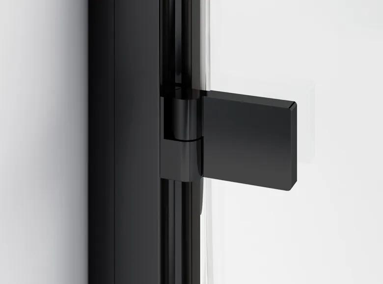 Sanswiss ANNEA AN1C G+D sprchový kout čtvercový 100x100 cm Profil: Černá, Sklo: Hladké čiré, Rozměr: 100x100 cm