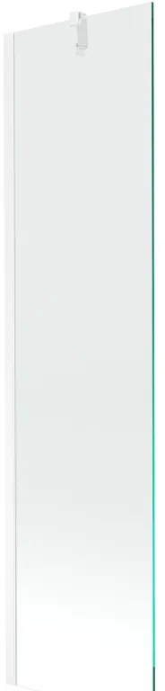 Mexen Next, vanová zástěna 1-křídlová 50 x 150 cm, fixní křídlo, 6 mm čiré sklo, bílý profil, 895-050-000-00-00-20