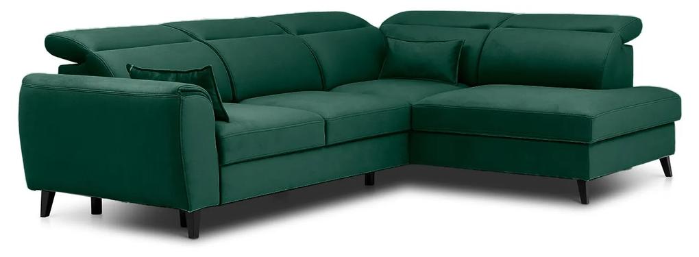 Eltap Rohová sedací souprava Noble Materiál a barva potahu: Lukso 35 - tmavě zelená, Orientace: levá