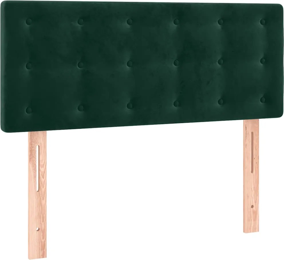 Box spring postel s matrací tmavě zelená 120x190 cm samet 3269864