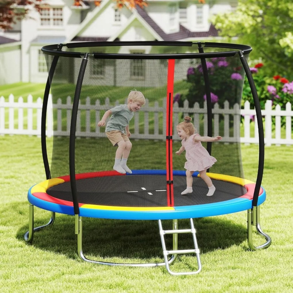 Costway Trampolína venkovní se žebříkem kulatá zahradní