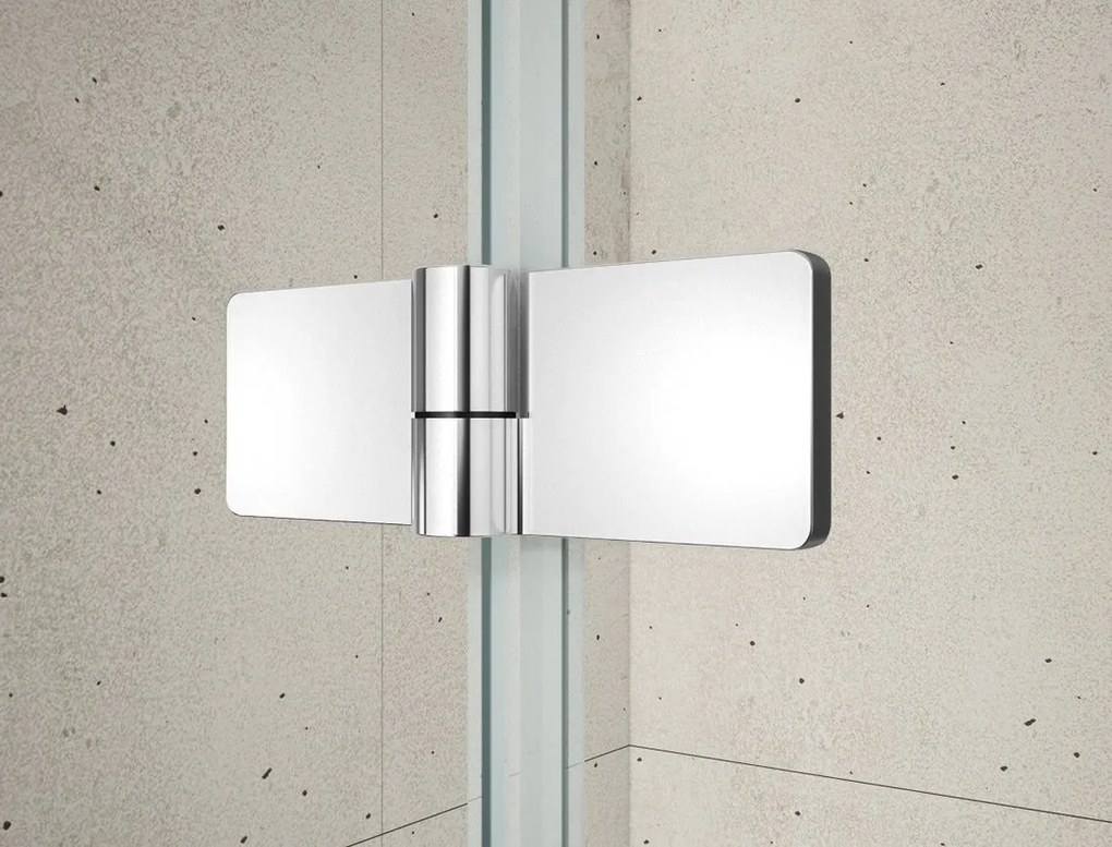 Gelco Trinity Chrom čtvercový sprchový kout 90 x 90 x 200 cm otevírací aluchrom sklo čiré GT2290-90C-CH