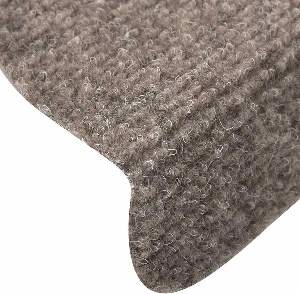 Schodové rohože samolepicí 30 ks 65 x 21 x 4 cm béžové, půlkulaté, velké 3365664