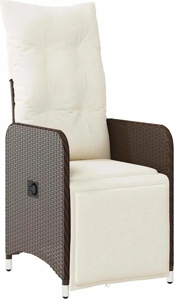 9dílný zahradní bistro set s poduškami hnědý polyratan 3277192