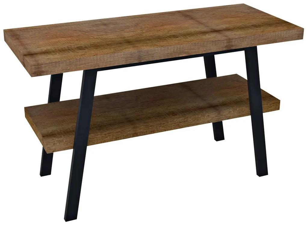 Sapho TWIGA umyvadlový stolek 110x72x50 cm, černá mat/old wood - VC453-110-8