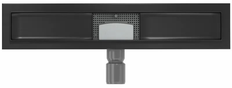 Mexen Flat nerezový sprchový žlab 60 cm - tělo žlabu bez krytu, černá, 1715060