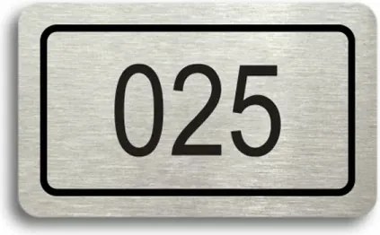 ACCEPT Číslo na dveře - typ 06 (50x30mm) - bílá tabulka - barevný tisk