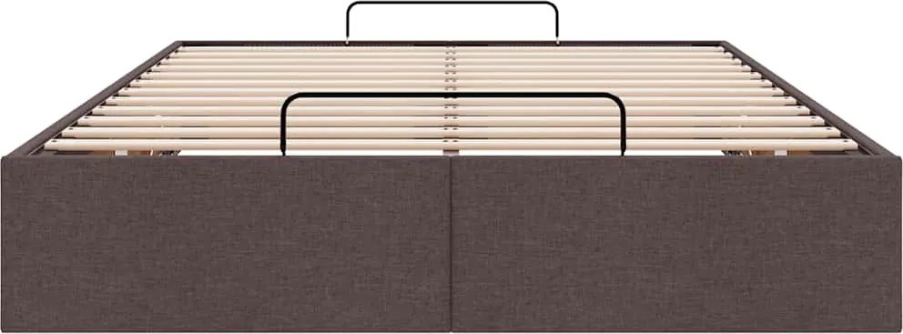 Osmanský rám postele bez matrací tmavě šedá 120x200 cm textil 3310871