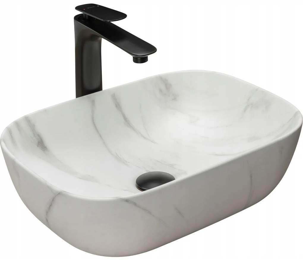 Rea Belinda umyvadlo na desku, 46 x 32 cm, mramor, REA-U8702