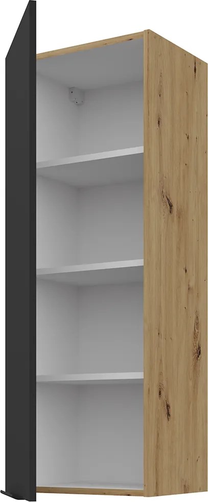ARIA ac | horní skříňka 40 G-108 1F policová | 40 cm | EXTRA VYSOKÁ | ANTI FINGERPRINT povrch | artisan/černá