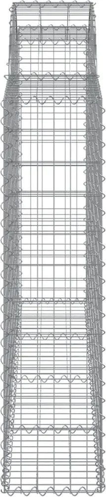 Klenuté gabionové koše 8 ks 200x30x120/140cm pozinkované železo 3146137