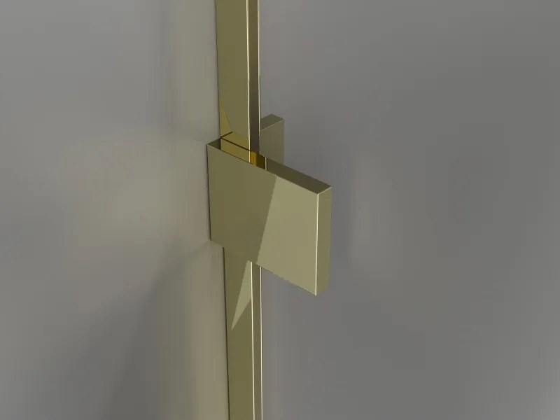 Mexen Lunar-B, pravé otočné sprchové dveře 110 cm, čiré sklo, zlatý profil, 832S-110-050-50-00-P