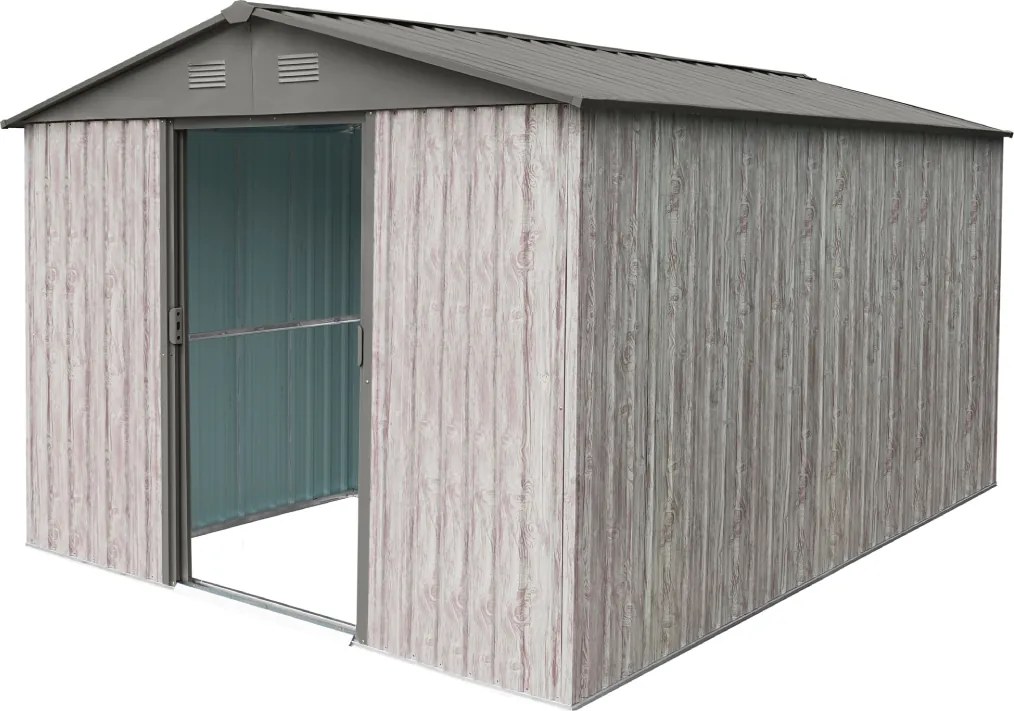Zahradní domek BestBerg ZDB-9SD / 9 m² / 279 x 324 x 211 cm / dekor bílé dřevo/šedá