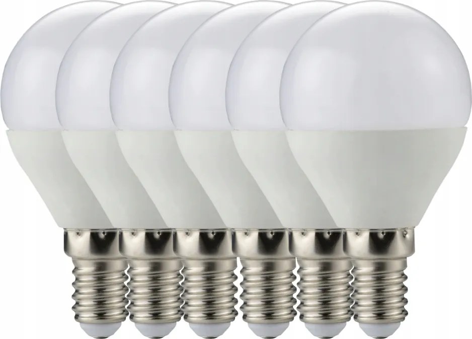 SADA 6x LED žárovka E14 G45 10W 830lm - teplá bílá