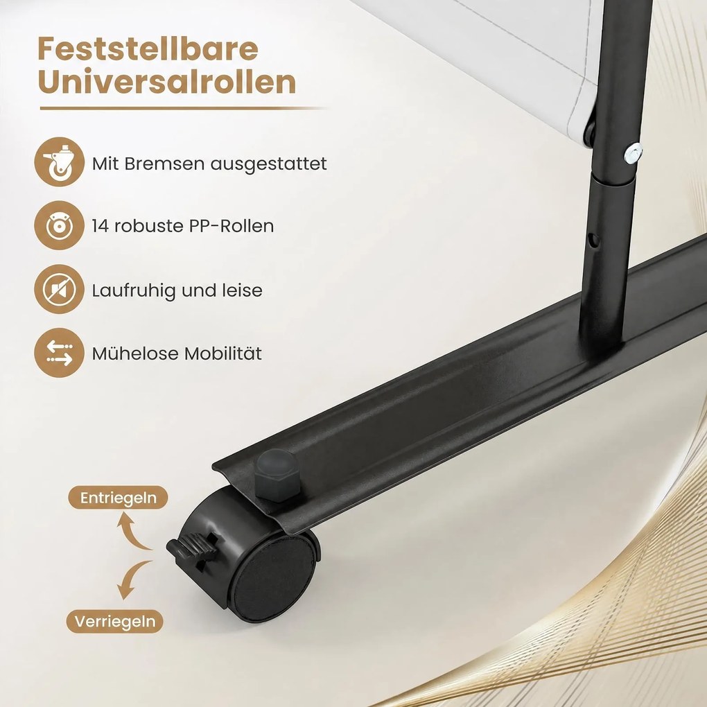 Costway Šestidílný skládací paraván 330 × 173 cm, bílý