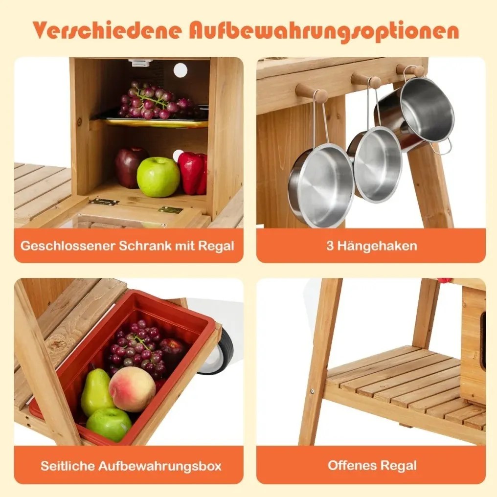 Dětská venkovní kuchyňka se slunečníkem TP10105WH