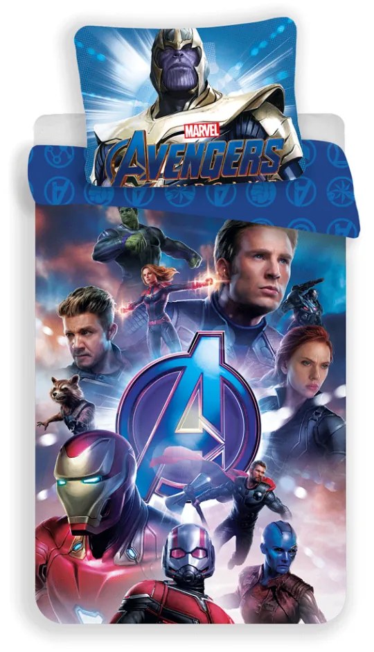 Jerry Fabrics DĚTSKÉ BAVLNĚNÉ POVLEČENÍ - Avengers Endgame 140x200/70x90cm