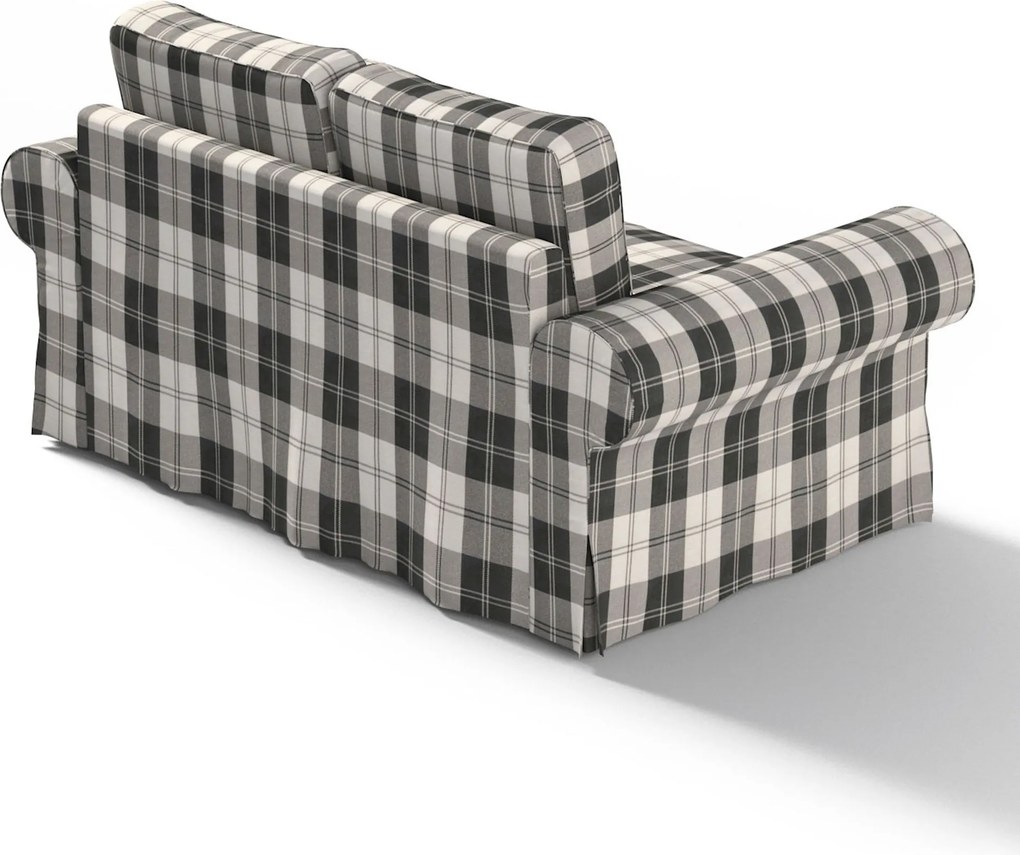 Potah na pohovku IKEA Backabro 2-místná, rozkládací barva černá látka pletený vzor, vzorované
