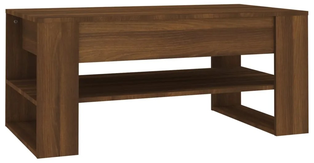 Konferenční stolek hnědý dub 102 x 55 x 45 cm kompozitní dřevo - Default Title