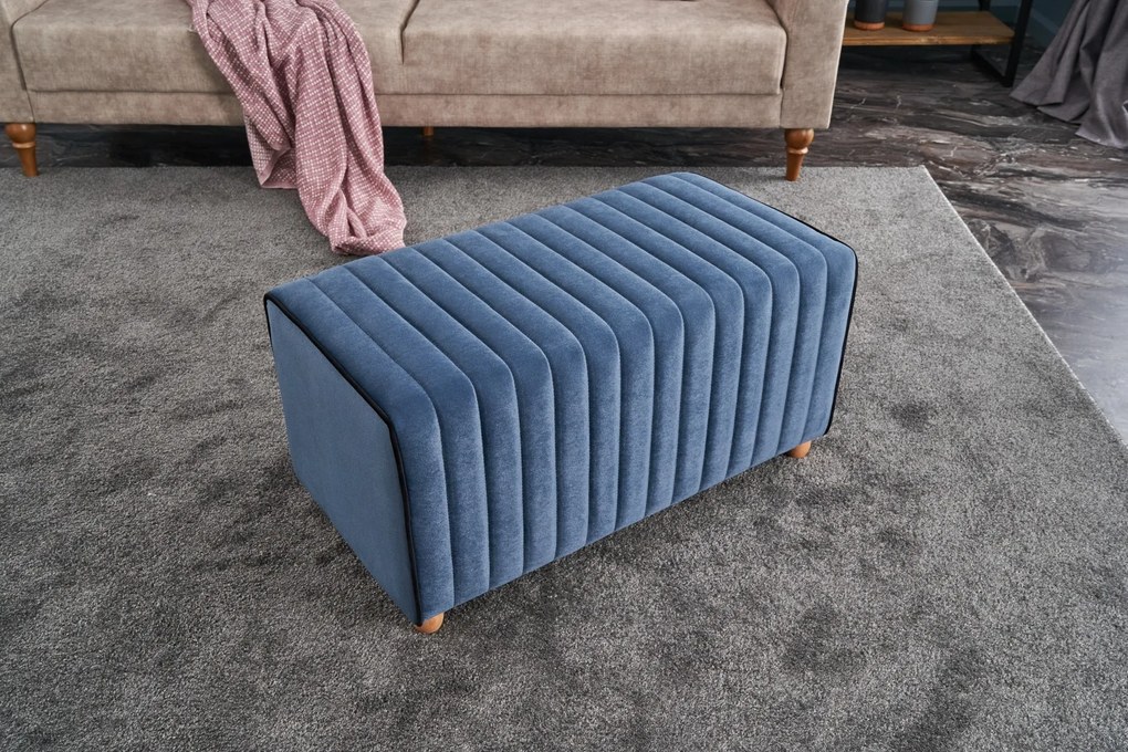 Atelier del Sofa Taburet Mabel Puf - Blue, Modrá