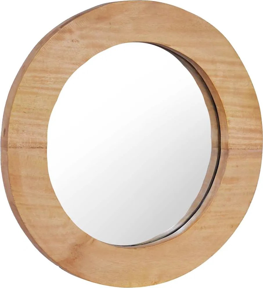 Nástěnné zrcadlo 40 cm teak kulaté 288805
