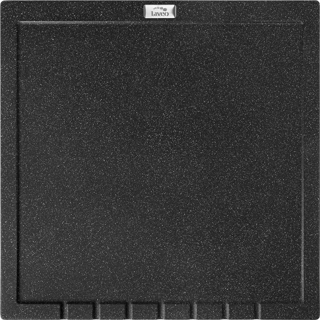 Laveo Halvo, granitový odkapávač 350x350x25 mm, černá, LAV-OBA_701T