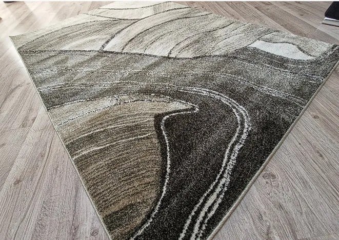 HU Béžovo-hnědý abstraktní koberec Rio 936-Beige-Fume Rozměr: 60x100 cm