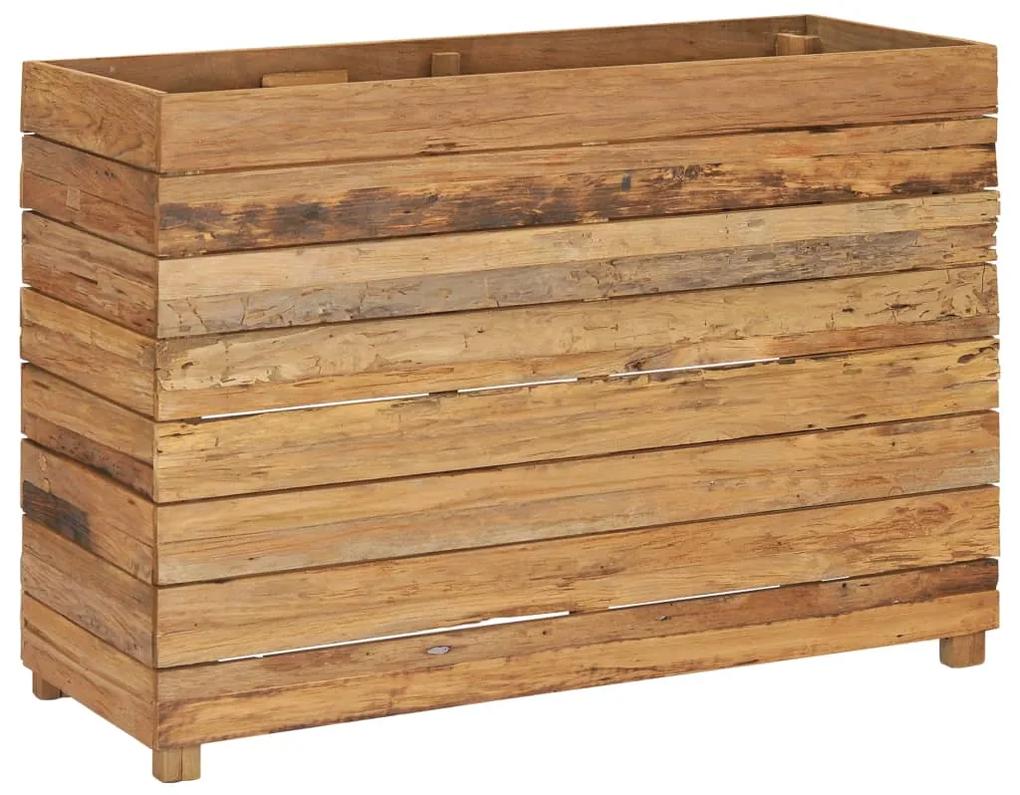 vidaXL Vyvýšený záhon 100x40x72 cm recyklované teakové dřevo a ocel