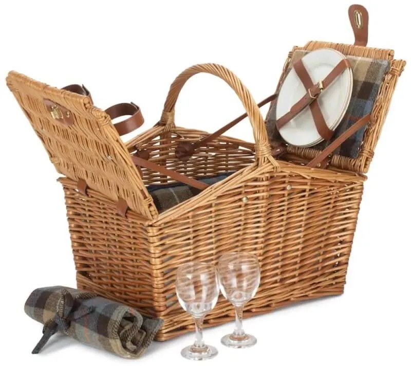 Willow Direct Piknikový koš COUNTRY HILL proutěný pro 2 osoby