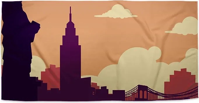 Sablio Ručník New York Socha svobody Art - 30x50 cm