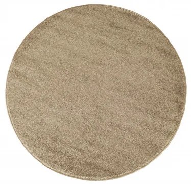 Okrúhly koberec v béžovej farbe