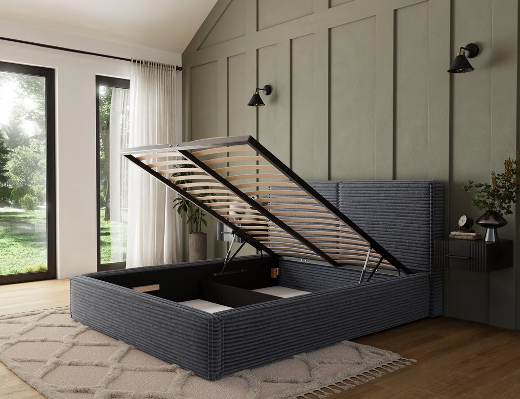Pesillo postel + kovový rám/plynový píst/kontejner 140x200
