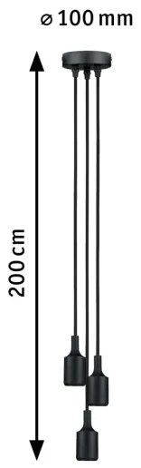 Paulmann 50382 - 3xE27/60W Napájecí kabel KETIL 230V