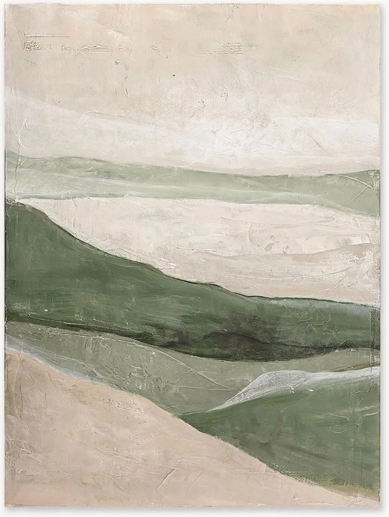 Ručně malovaný obraz na plátně Green Field