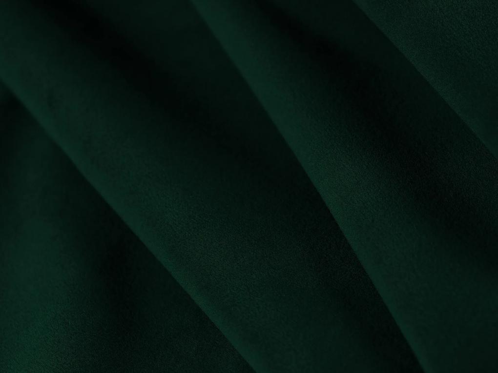 Rohová pohovka buro s područkami levá 273 cm samet zelená MUZZA