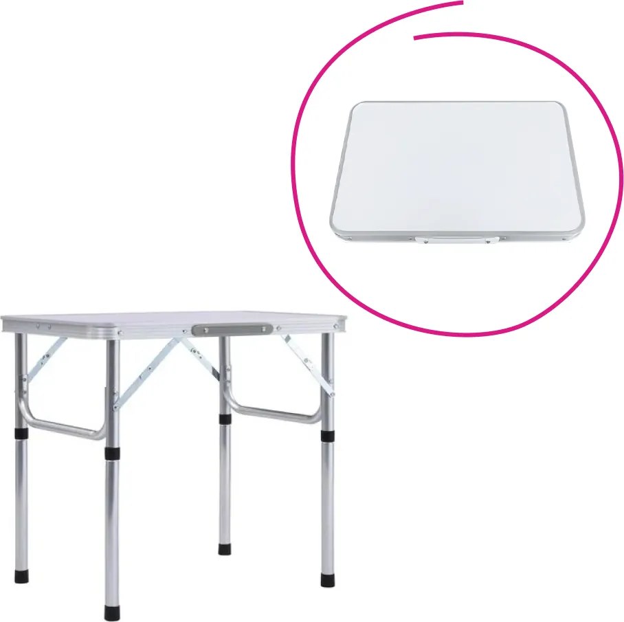 Kondela Skládací kempingový stůl, 60 cm, hliník/MDF, KEPI TYP 2