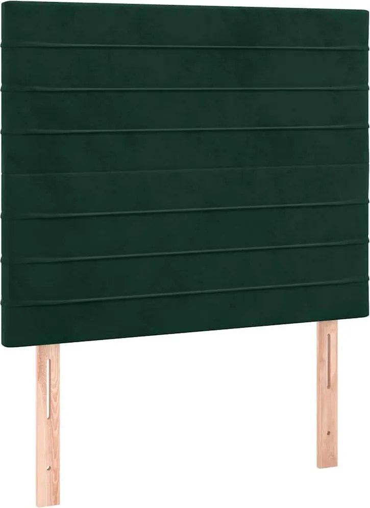 Rám postele bez matrace tmavě zelená 80 x 200 cm samet 3125785