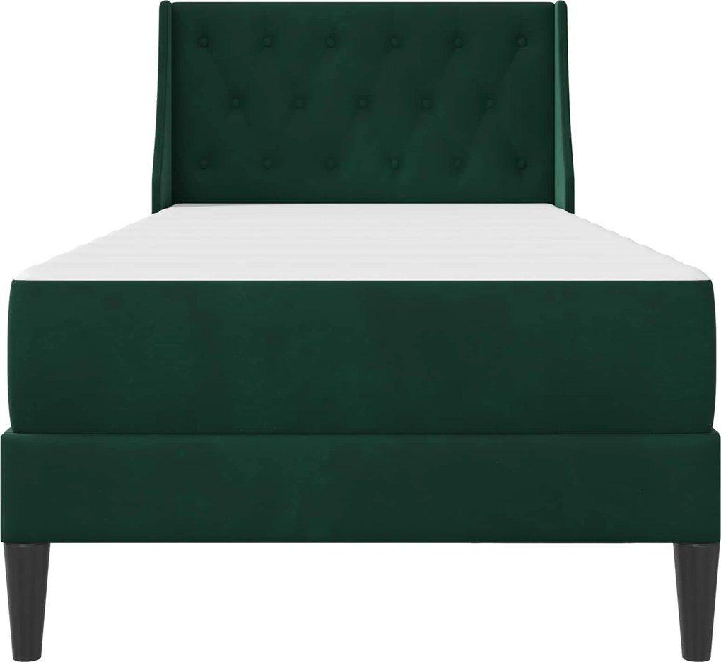 Rám postele s matrací s matrací Tmavě zelená 80 x 200 cm samet 3414761