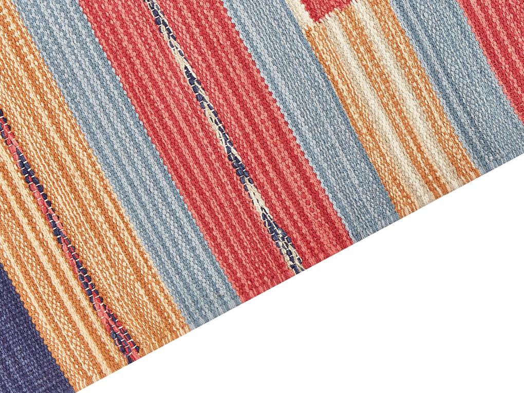 Bavlněný kelimový koberec 80 x 150 cm vícebarevný GANDZAK Beliani