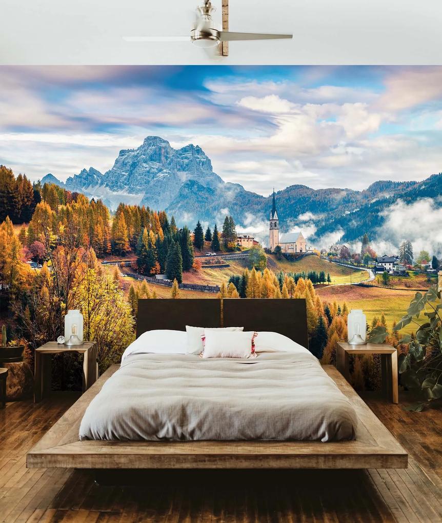 Malvis ® Tapeta Podzimní Dolomity Vel. (šířka x výška): 288 x 200 cm