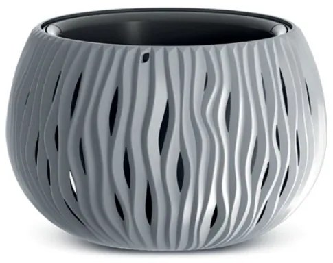 PROSPERPLAST Květináč - SANDY BOWL Průměr: 29 cm, Barva: antracit