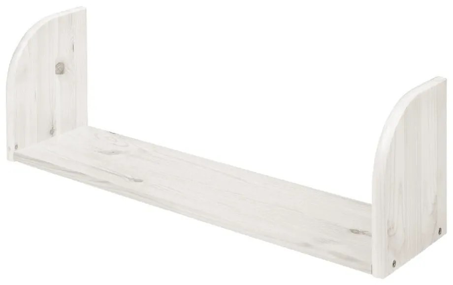 Bílá nástěnná polička z borovicového dřeva Flexa White, délka 72 cm