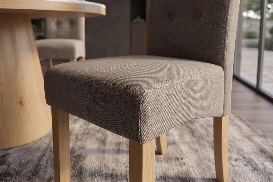Designová jídelní židle Eileithya taupe / dub
