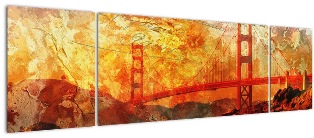 Obraz - Golden Gate, San Francisco, Kalifornie (170x50 cm)