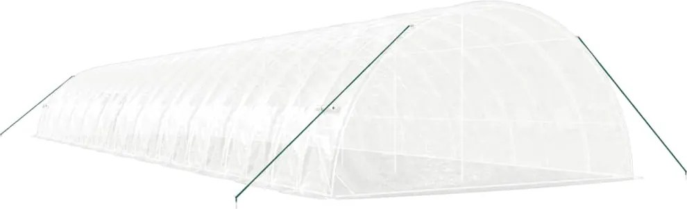 Skleník s ocelovým rámem bílý 144 m² 24 x 6 x 2,85 m 3188126
